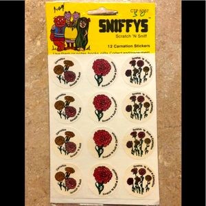 Office | Vintage Sniffys Scratch N Sniff Carnation Stickers Rare | Poshmark